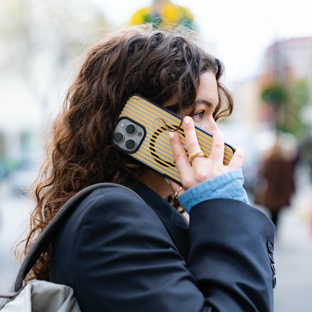 Mous | Solar Protective Phone Case - Clarity MagSafe x Pinstripe