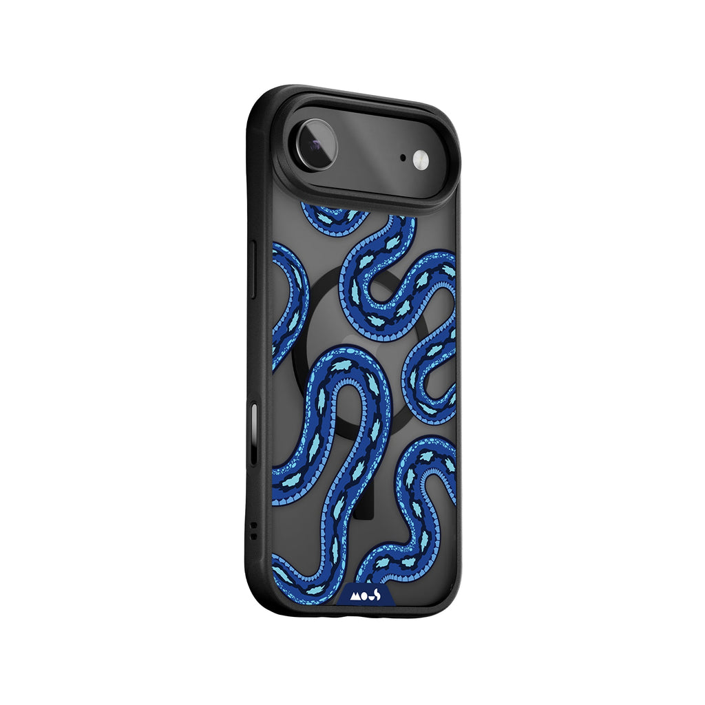 Mous | Blue Viper Protective Phone Case - Serpent MagSafe